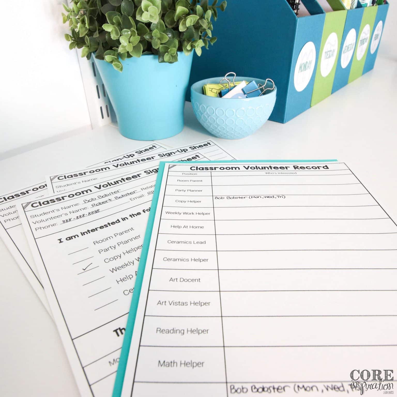 Classroom Organization - Core Inspiration