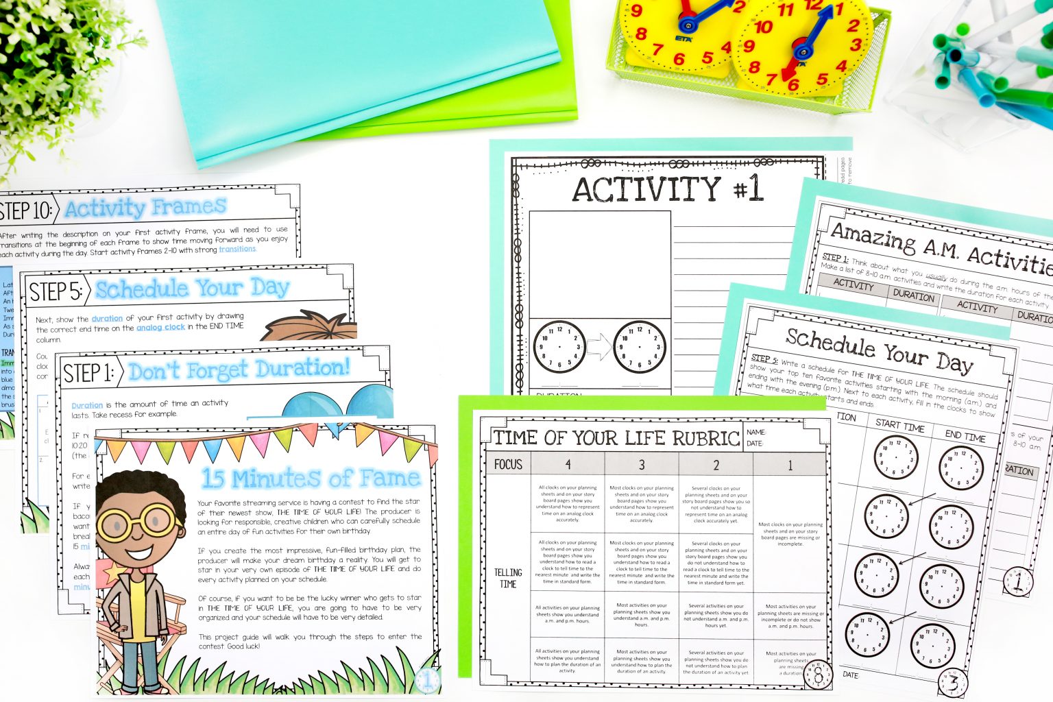 A Telling Time Math Project with A Narrative Twist - Core Inspiration